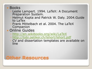 LaTeX for B.Sc. Mathematics,an introduction | PPTX