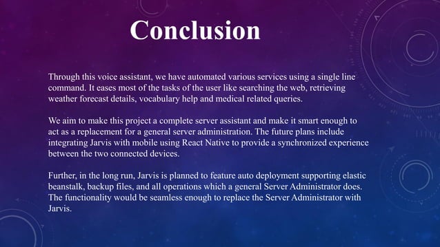 this is a jarvis ppt for jarvis ai assistant lovers and this is for you | PPT