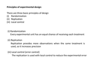 Experimental designs and data analysis in the field of Agronomy science ...