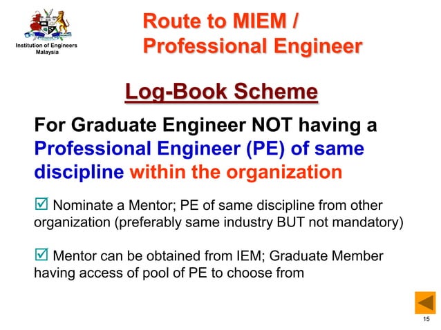 Route to Professional Engineer (P.Eng) and Member of IEM (MIEM) | PDF | Professional School ...