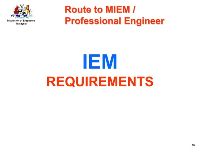 Route to Professional Engineer (P.Eng) and Member of IEM (MIEM) | PDF ...