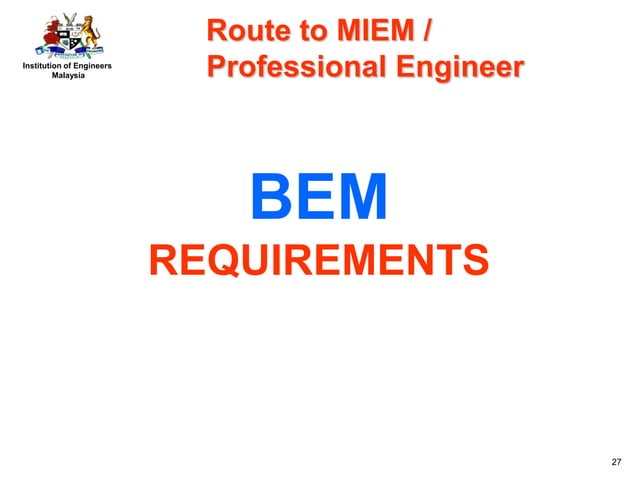 Route to Professional Engineer (P.Eng) and Member of IEM (MIEM) | PDF ...