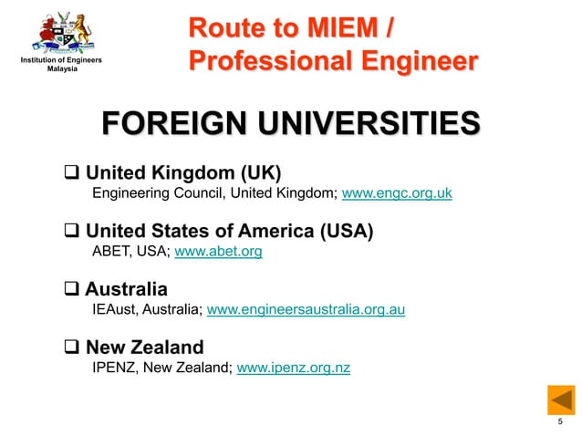 Route to Professional Engineer (P.Eng) and Member of IEM (MIEM) | PDF ...