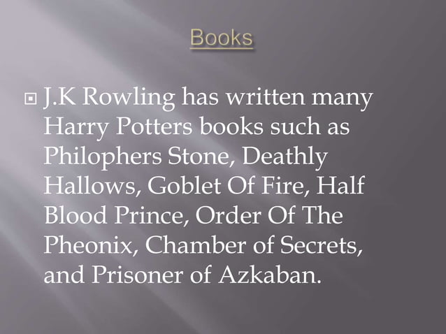 J k rowling | PPTX