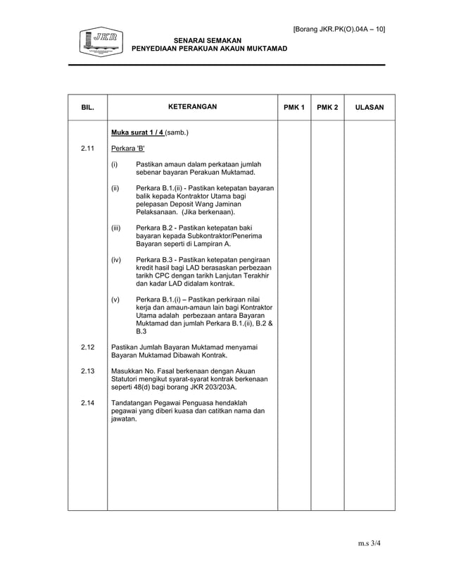 Jkr pko 04a-10 akaun muktamad | PDF