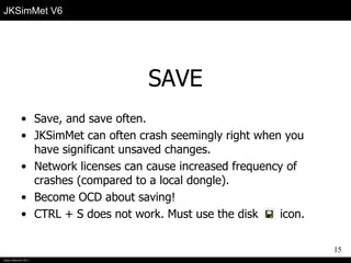 JKSimMet Course - Part 1 | PDF