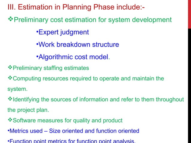 Planning in Software Projects | PPT