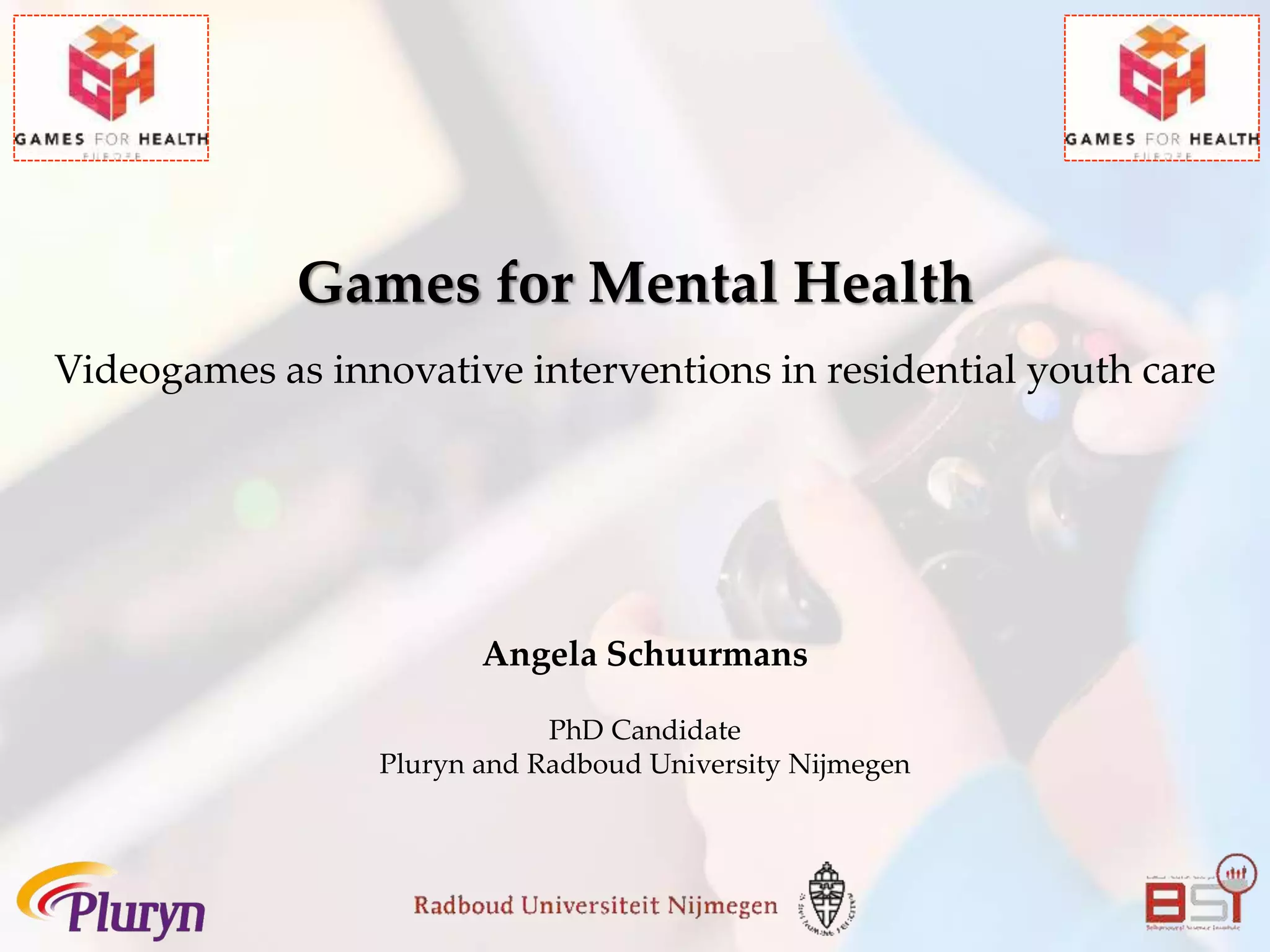 Games for Mental Health. Videogames as Innovative Interventions in ...