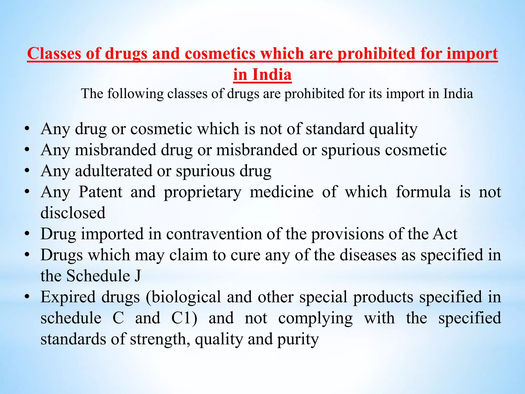 JL1 Drugs and Cosmetics Act, 1940 and Rules Part 2 | PPTX