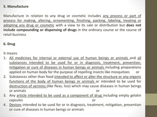JL1 Drugs and Cosmetics Act Part 1 | PPTX | Pharmaceutical Drugs ...