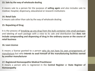 JL1 Drugs and Cosmetics Act Part 1 | PPTX | Pharmaceutical Drugs ...