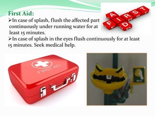 Laboratory safety | PPTX | First Aid | Injuries