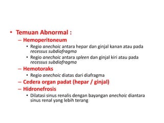 FAST (Focused Assessment Sonography for Trauma) | PPTX