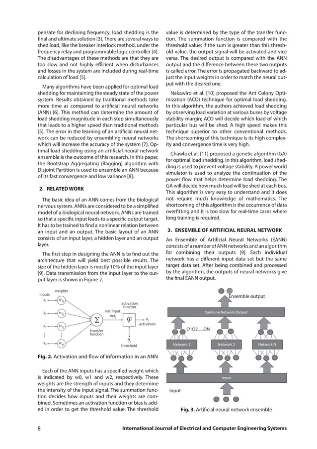 Optimal Load Shedding Using an Ensemble of Artifcial Neural Networks | PDF