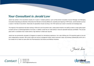 Jerald Low Bio | PDF