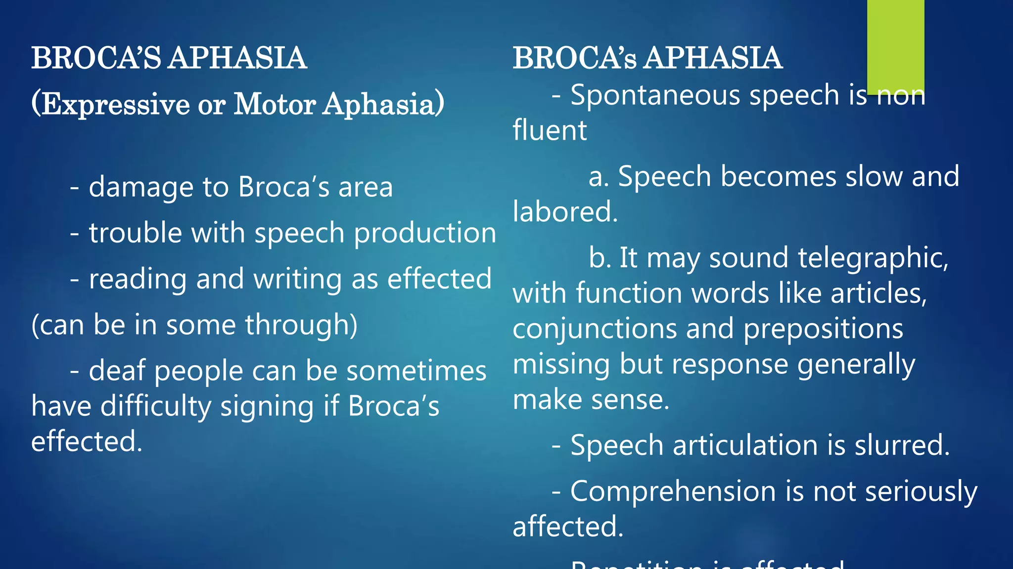 Aphasia and Dyslexia | PPTX