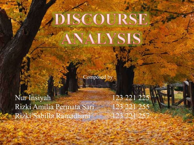 Discourse Analysis (Intro to Linguistics) | PPTX