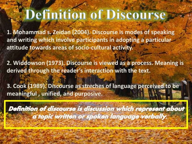 Discourse Analysis (Intro to Linguistics) | PPTX