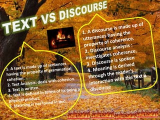 Discourse Analysis (Intro to Linguistics) | PPTX