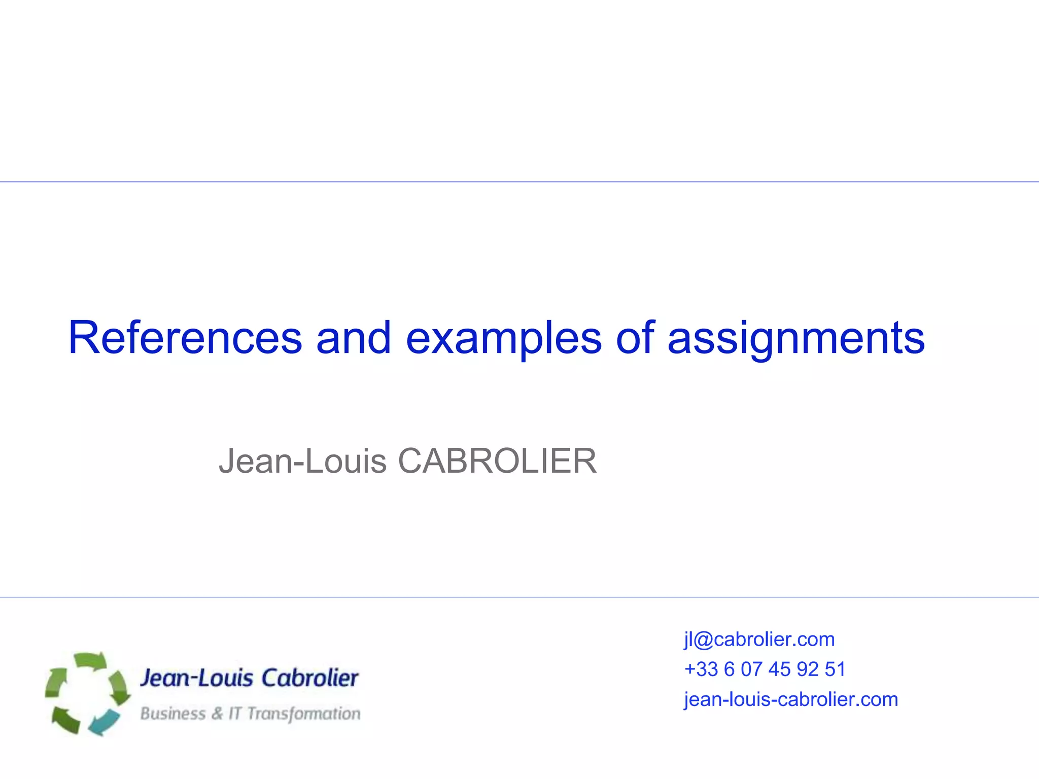 References & Examples | PPT