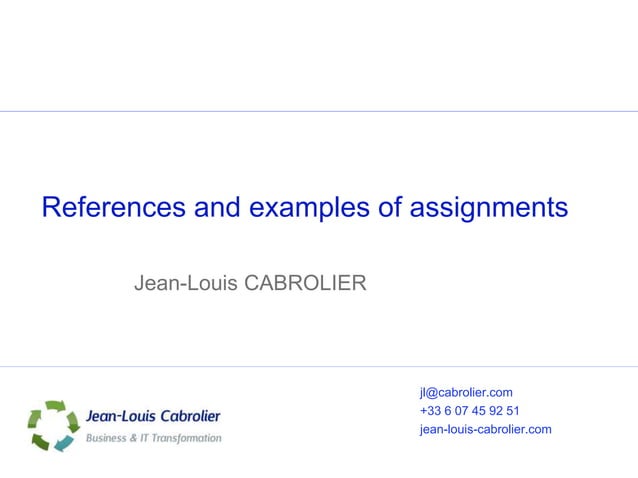 References & Examples | PPT