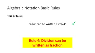 JL Collins 2.3 - 10.1 Algebraic Notation.pptx