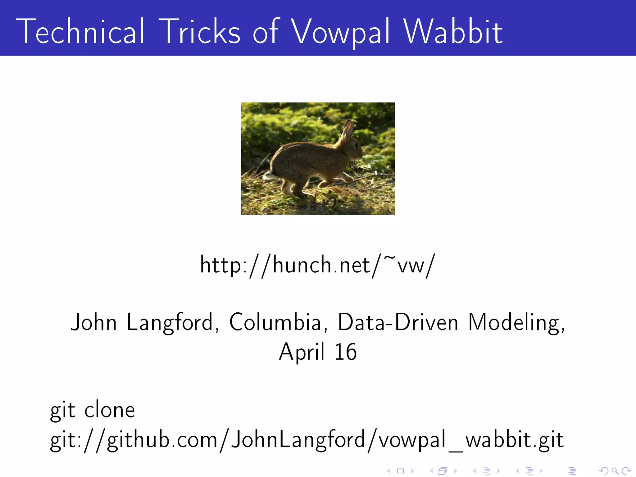 Technical Tricks of Vowpal Wabbit | PPT