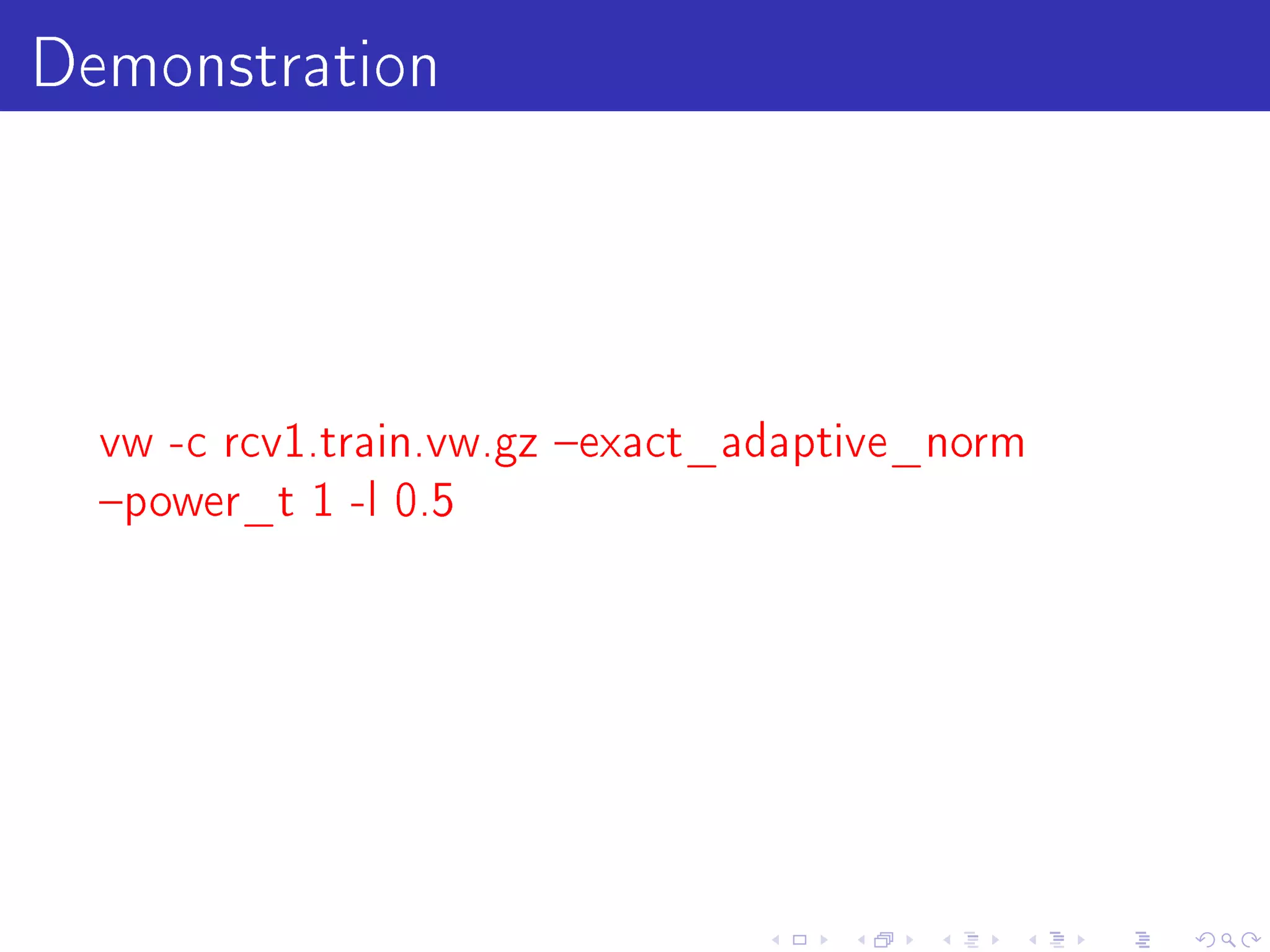 Technical Tricks of Vowpal Wabbit | PPT