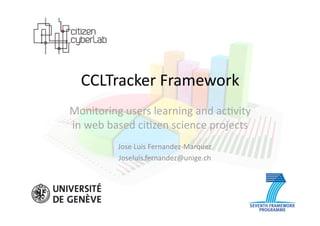 Jose Luis Fernandez-Marquez (UNIGE) - CCL tracker | PPT