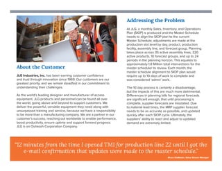 JLG Case Study - Prescriptive Analytics & CPLEX Decision Optimization and TM1 Dashboard ...