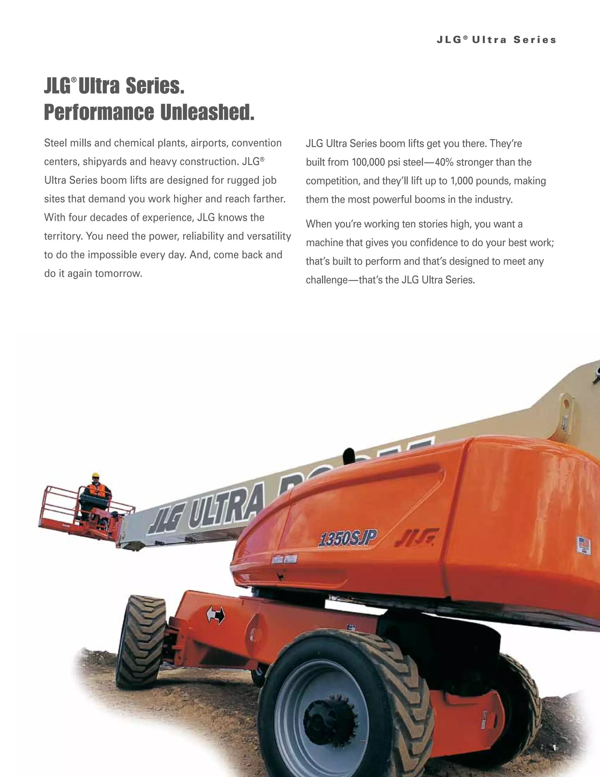 Jlg Ultra Series Boom Lifts1500 Sj | PDF