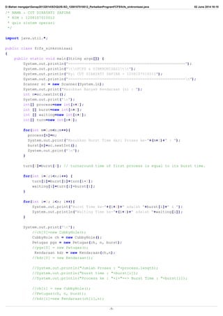 Ujian 2 MK SO FCFS Sinkronisasi java | PDF | Programming Languages ...