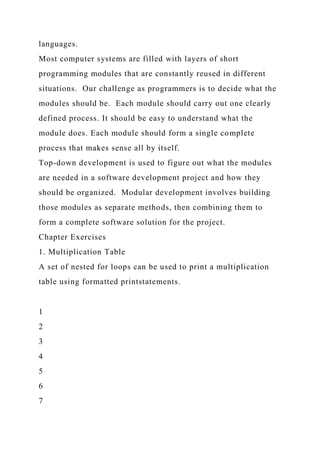 JLK Chapter 5 – Methods and ModularityDRAFT January 2015 Edition.docx