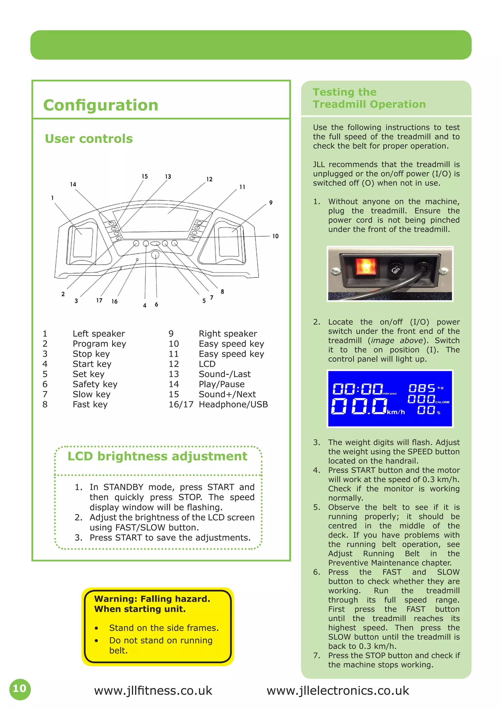 JLL D100 Folding Treadmill Running Machine Manual | PDF