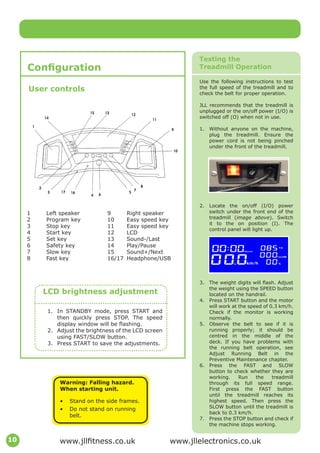 JLL D100 Folding Treadmill Running Machine Manual | PDF