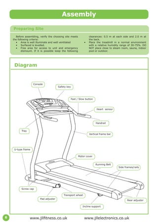 JLL D100 Folding Treadmill Running Machine Manual | PDF