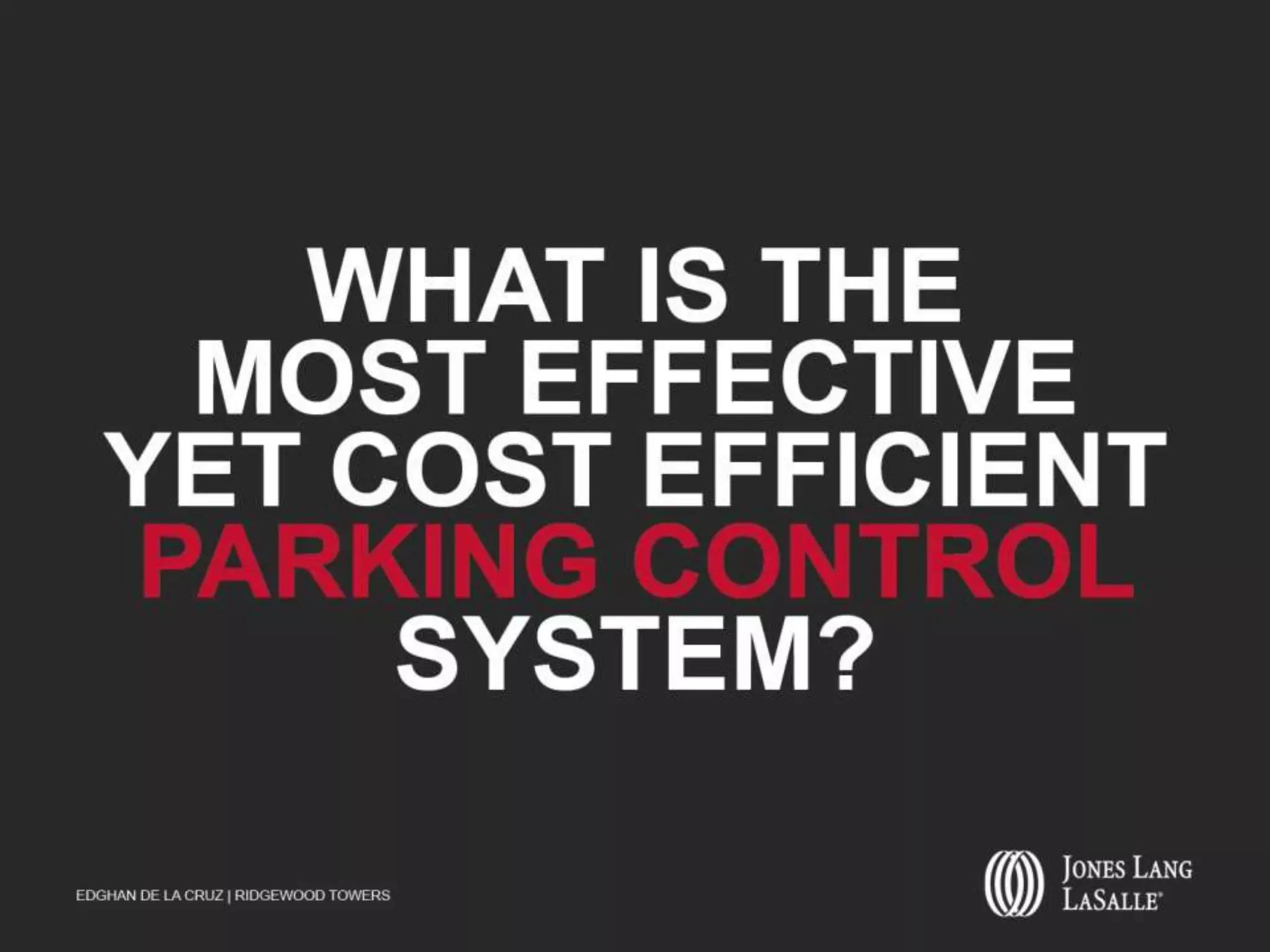 Jll continuous improvement work group presentation total parking ...