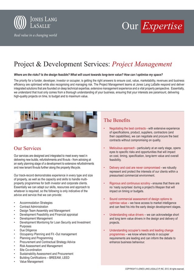 JLL - Project Management 2012 | PDF