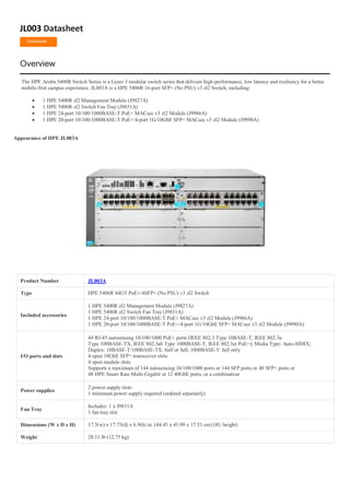 JLOO3 - HPE Aruba 5400R Switch datasheet.pdf