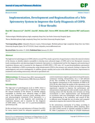 Implementation, Development and Regionalization of a Tele Spirometry ...