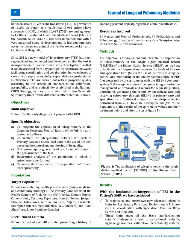 Implementation, Development and Regionalization of a Tele Spirometry ...