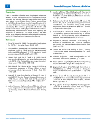 A Study on the Severity and Outcome of Covid-19 in Obese Patients | PDF