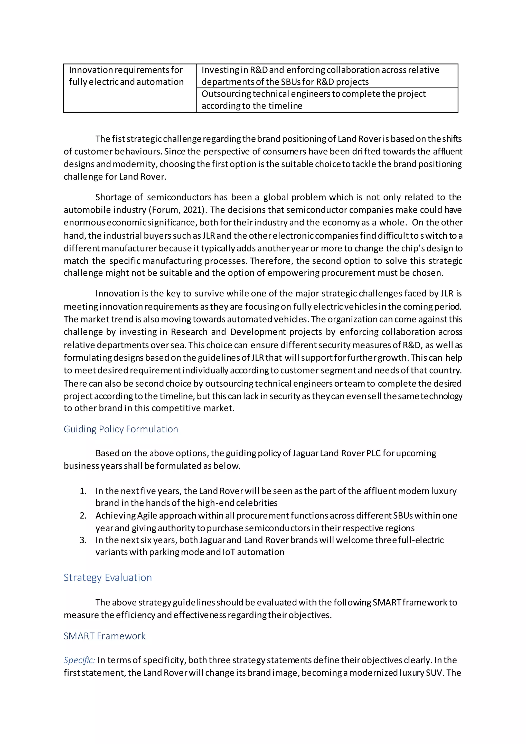 JLR Strategy Analysis | DOCX