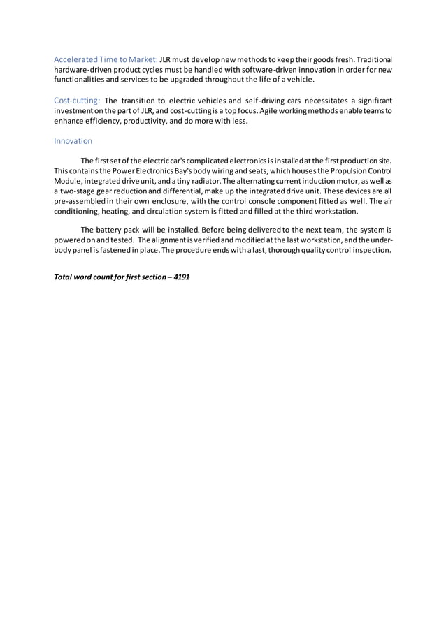 JLR Strategy Analysis | DOCX | Automotive Industry | Industries