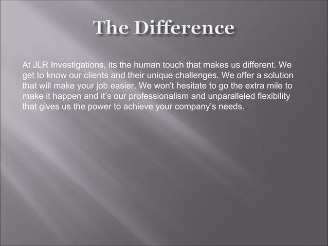 JLR Presentation | PPT