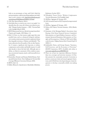 Terrorism, Insurance & TRIA: Are we asking the right questions? | PDF