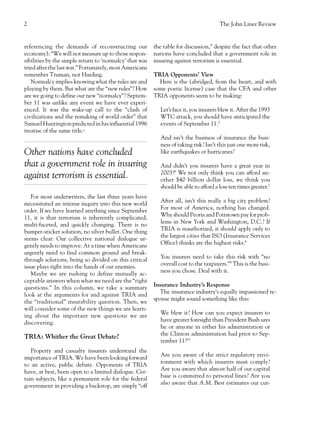 Terrorism, Insurance & TRIA: Are we asking the right questions? | PDF