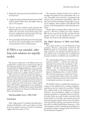 Terrorism, Insurance & TRIA: Are we asking the right questions? | PDF