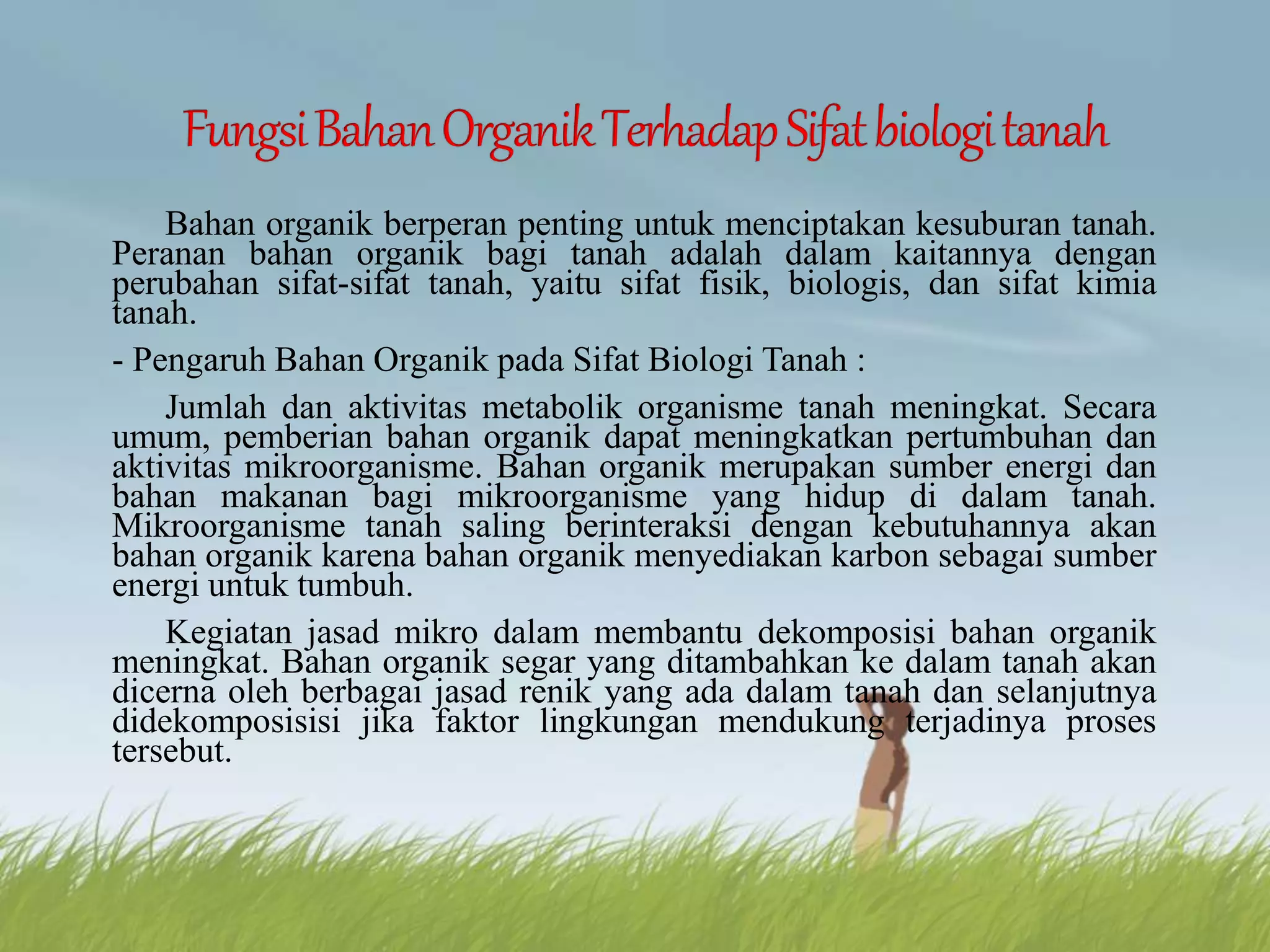 Sifat Biologi Tanah PPT | PPTX