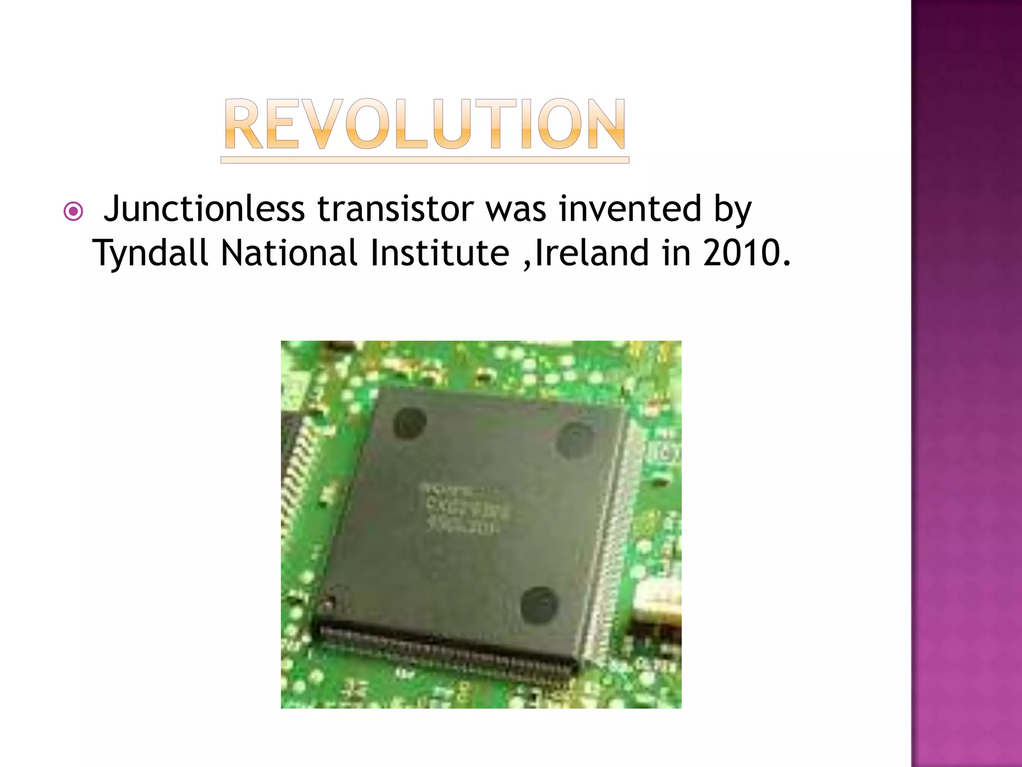 Junctionless transistors | PPTX